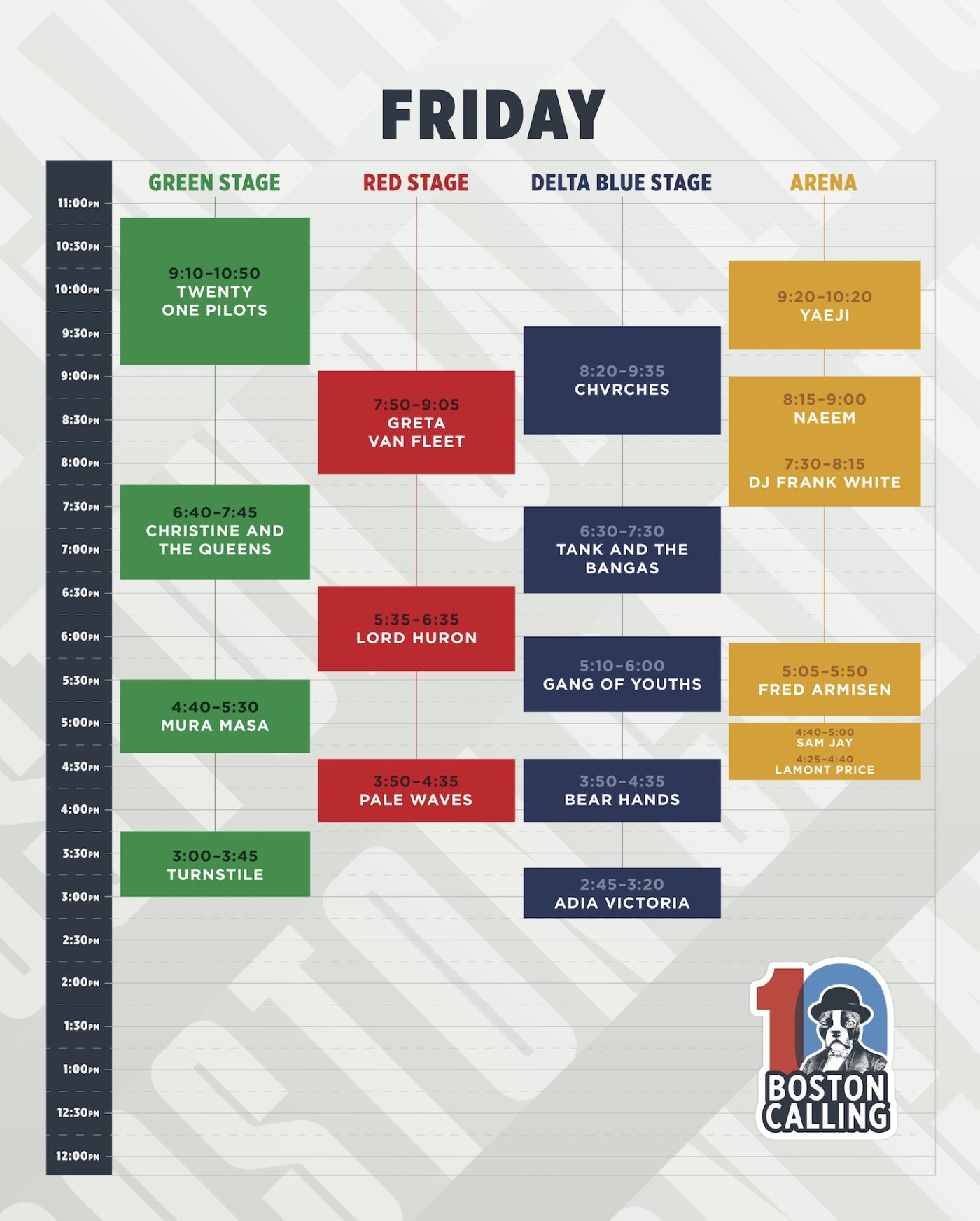 Boston Calling unveils set times for spring 2019 festival