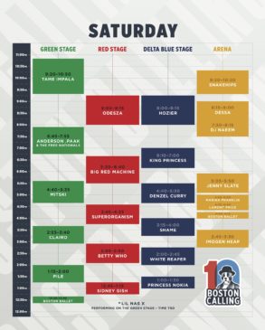 Boston Calling unveils set times for spring 2019 festival