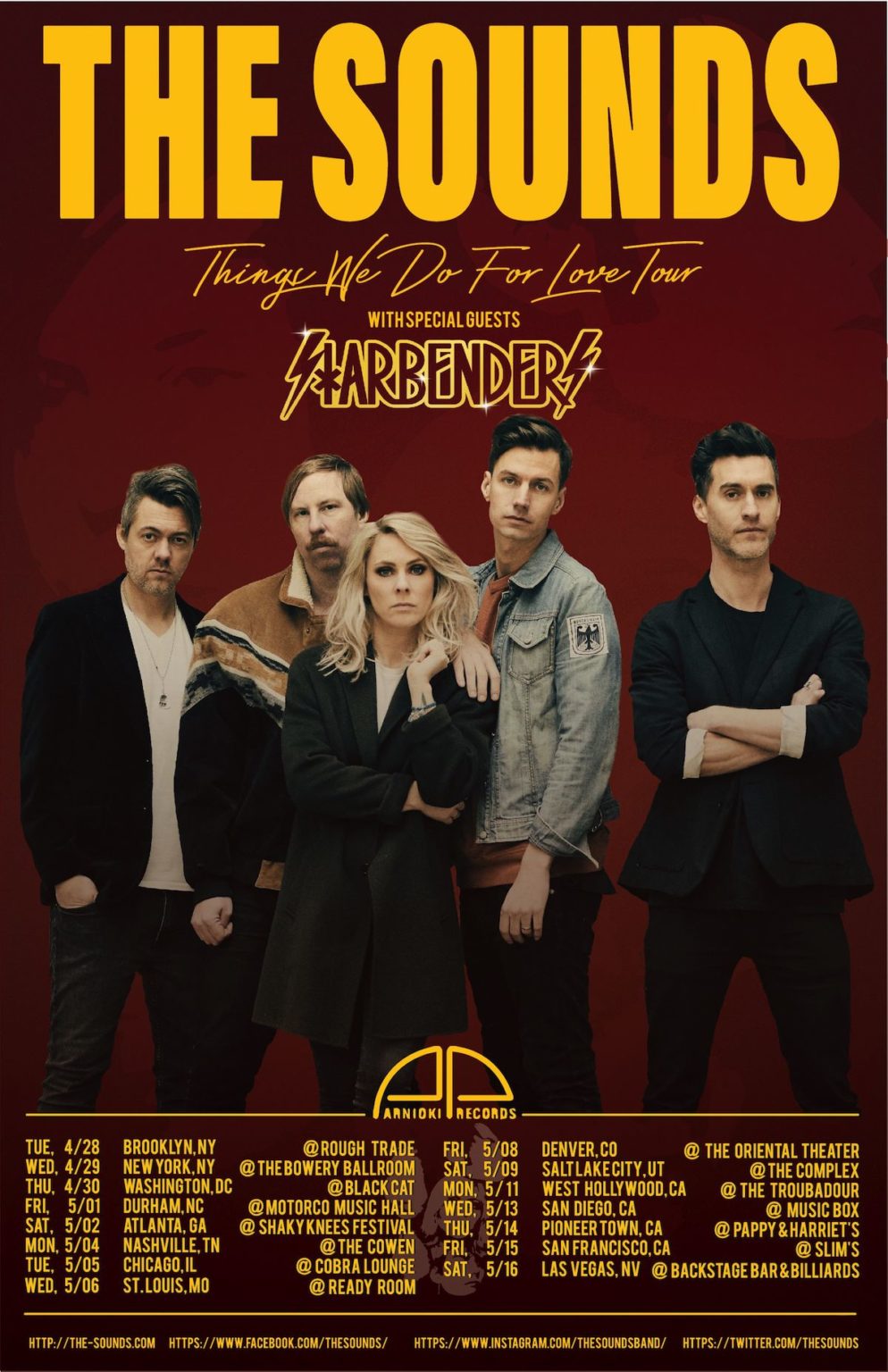 The Sounds return with the sizzling 'Things We Do For Love'