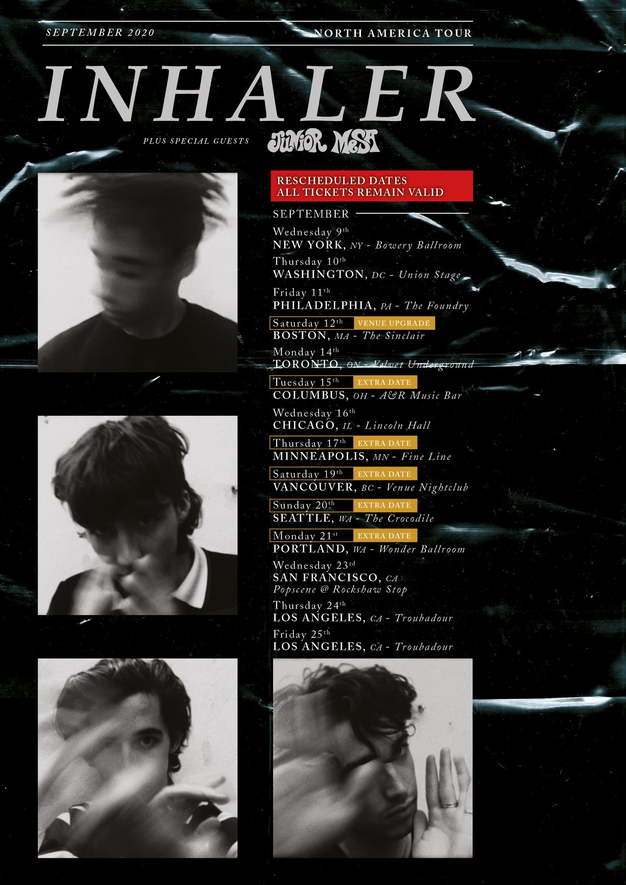 Inhaler reschedule North American tour, play Cambridge in September