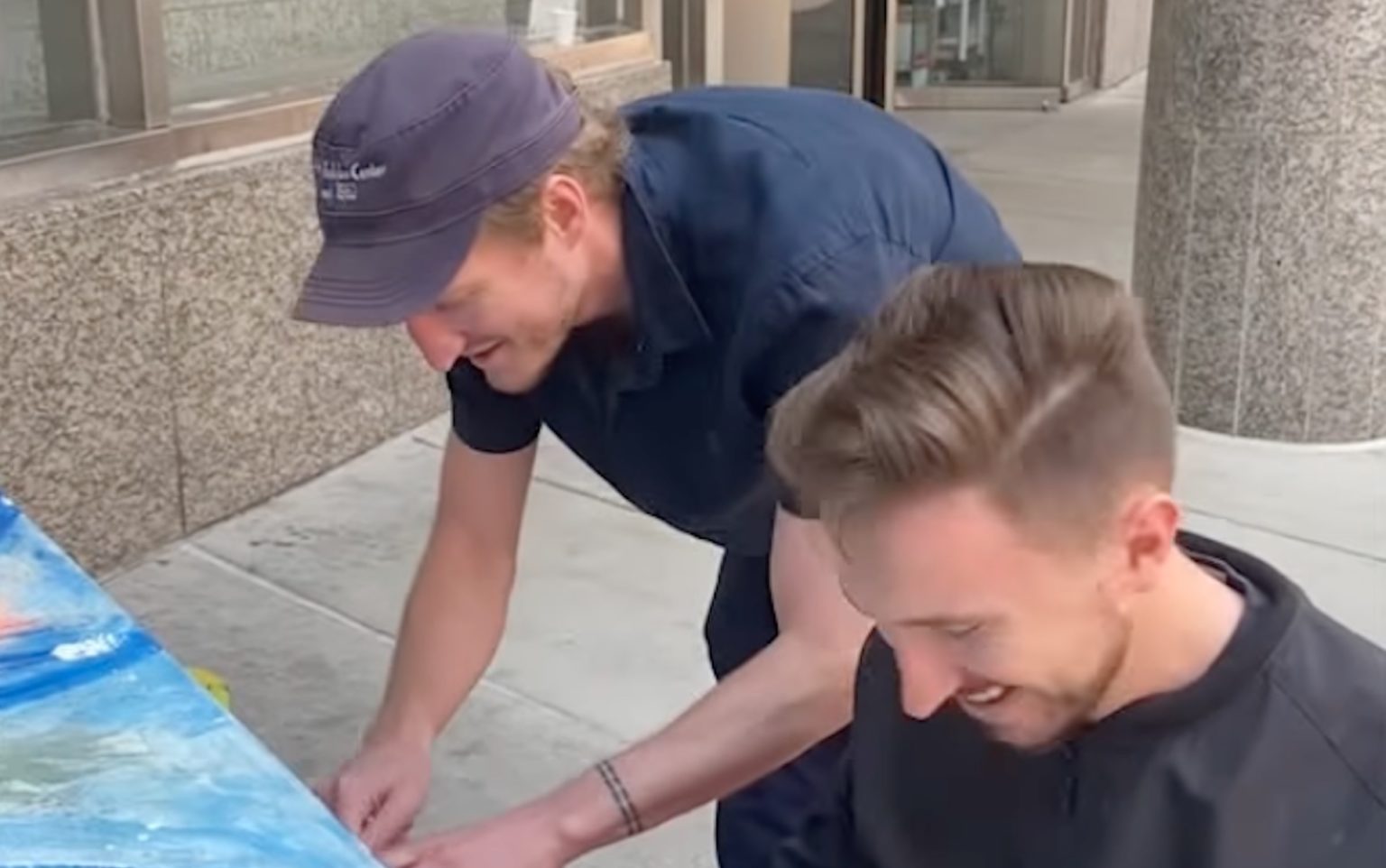 The Lumineers' Jeremiah Fraites joins in with Street Piano player in Boston