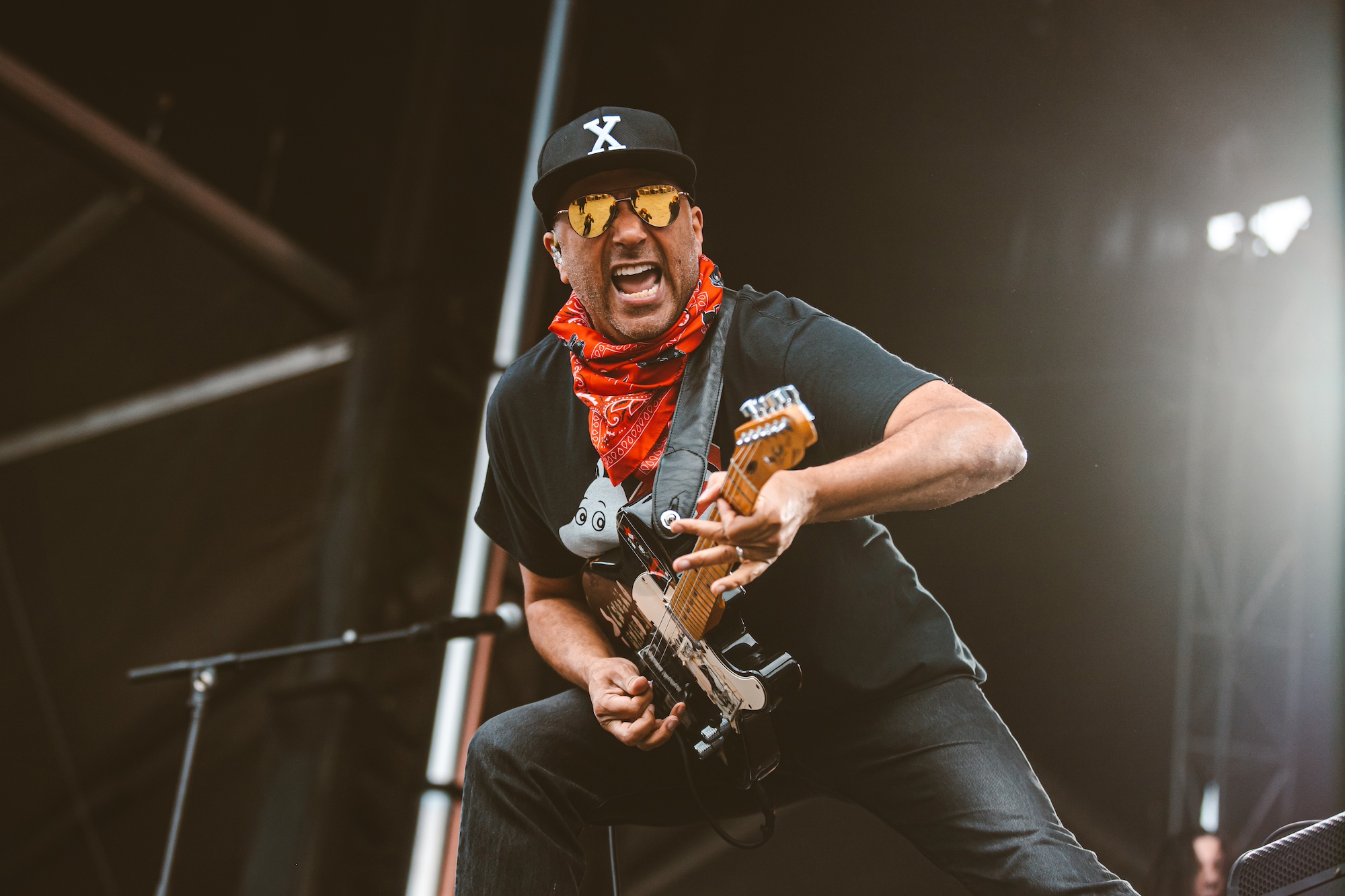 Boston Calling Photo: Tom Morello live on the Allianz Blue Stage